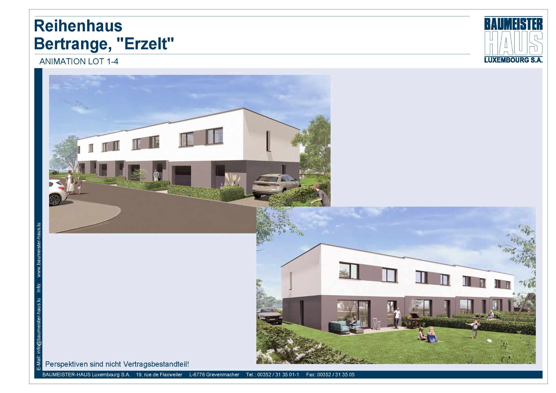 Bertrange Reihenhäuser - Villen & Häuser - Baumeister Haus